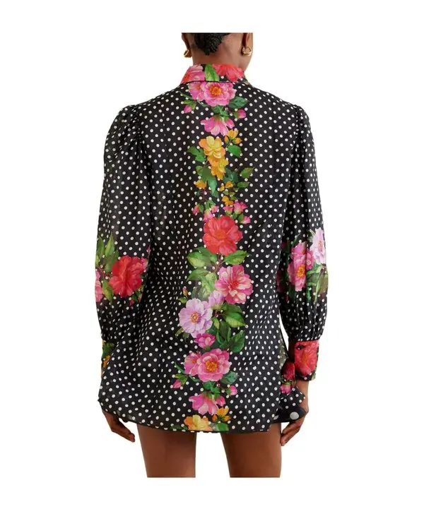 Charo Ruiz Ibiza Printed Cotton-blend Voile Blouse