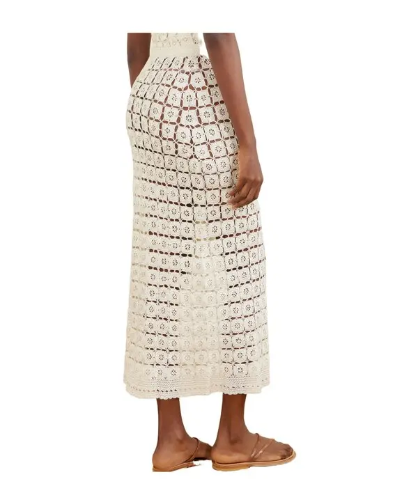 Calle Del Mar Crochet Midi Skirt