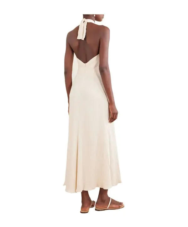 Johanna Ortiz Gauze Halterneck Maxi Dress