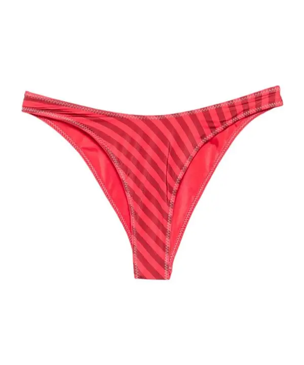 Frankies Bikinis Striped Bikini Bottoms