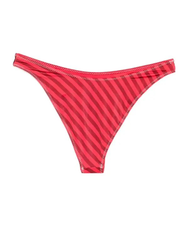 Frankies Bikinis Striped Bikini Bottoms
