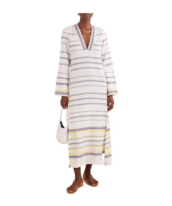 LEMLEM Striped Linen Maxi Dress