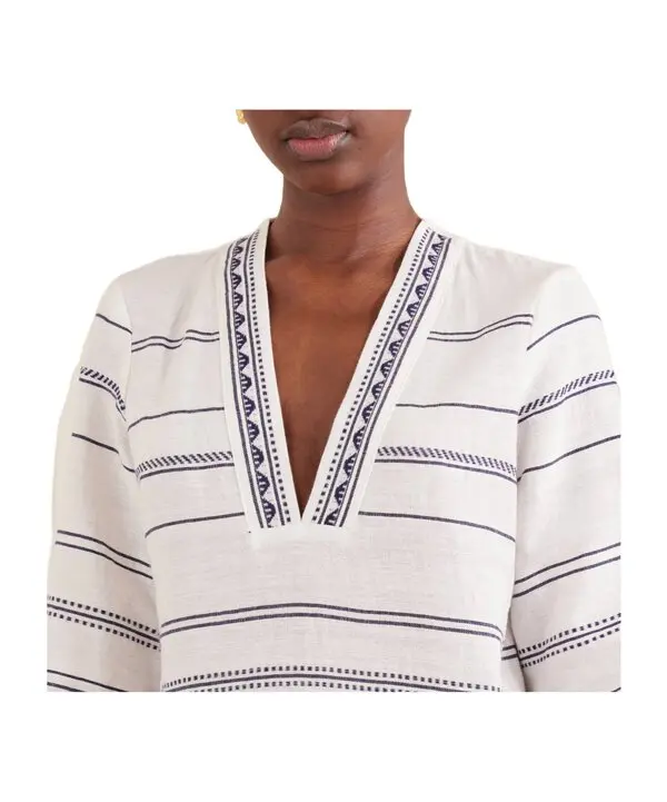 LEMLEM Striped Linen Maxi Dress
