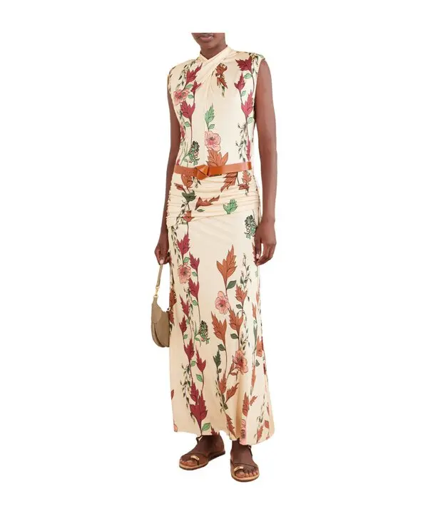 Johanna Ortiz Floral-print Satin Maxi Dress - No