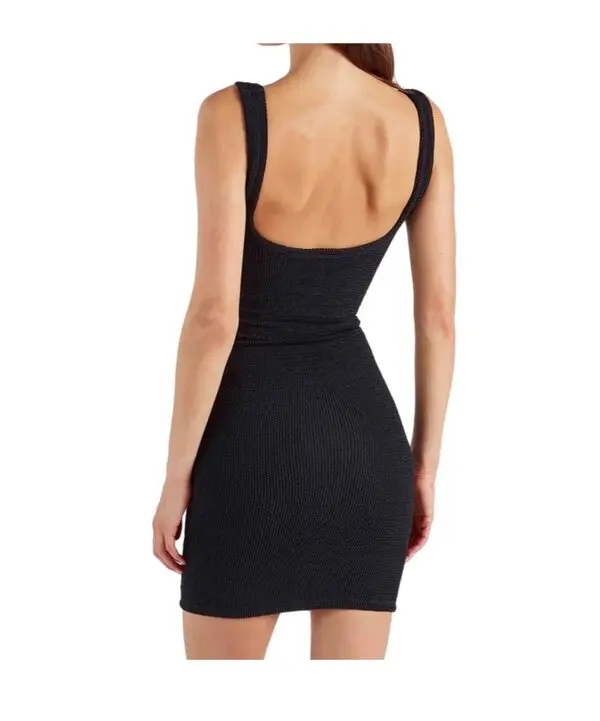 Hunza G Square-neck Midi Dress