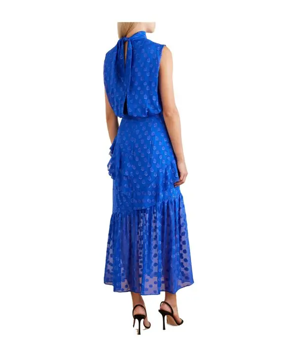 Saloni Crepe De Chine Midi Dress