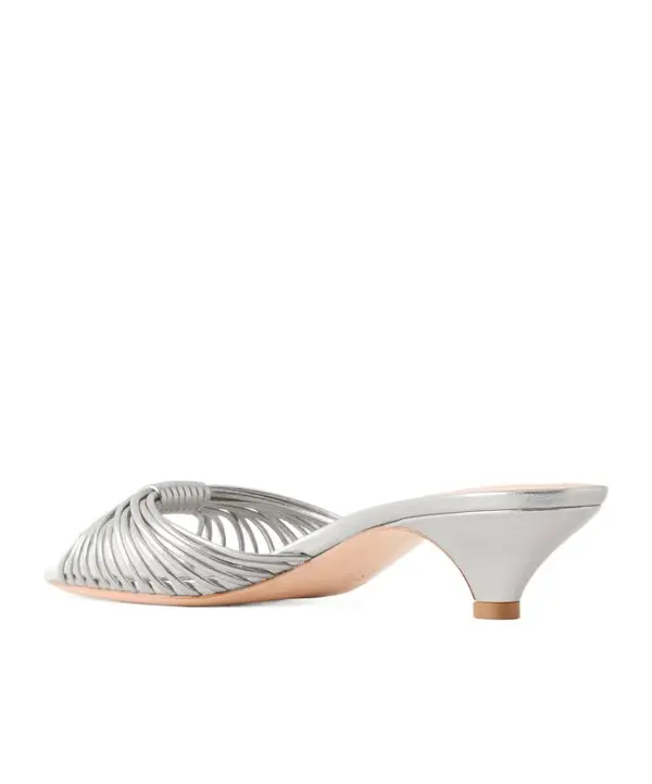 LOEFFLER RANDALL Metallic-leather Mules