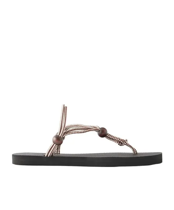 LOEFFLER RANDALL Mika Bead-embellished Cord Sandals
