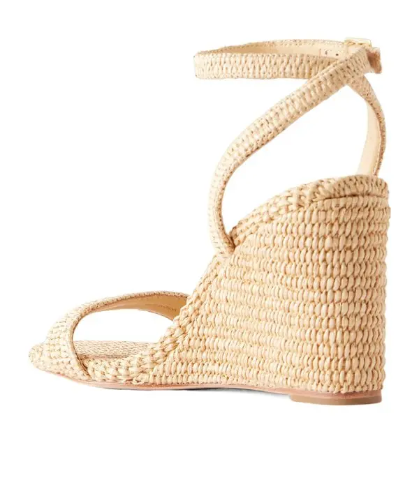 LOEFFLER RANDALL Raffia Wedge Sandals