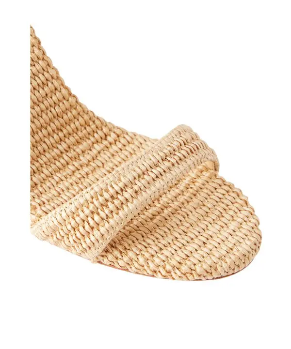 LOEFFLER RANDALL Raffia Wedge Sandals