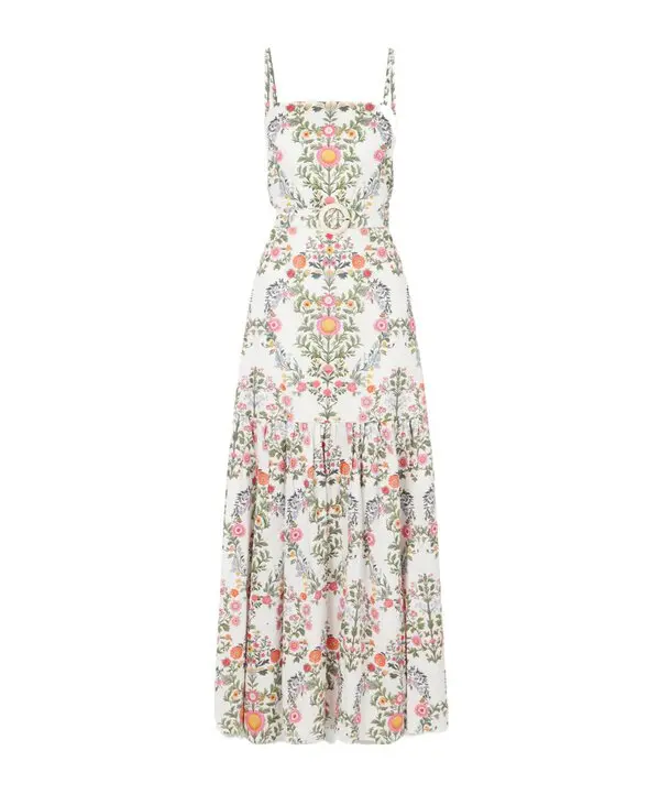 Borgo De Nor Tiered Broderie Anglaise Cotton Maxi Dress