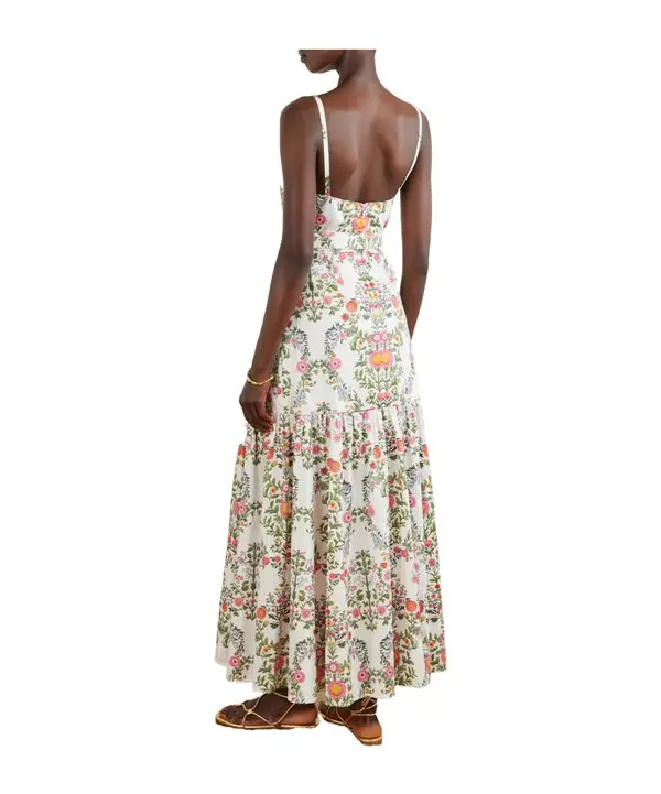 Borgo De Nor Tiered Broderie Anglaise Cotton Maxi Dress