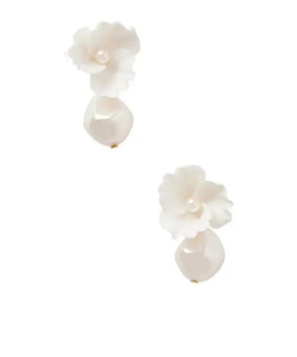 JENNIFER BEHR Handcrafted Pearl Petal Earrings - No