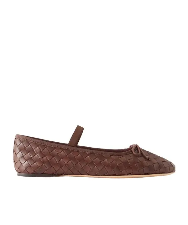 LOEFFLER RANDALL Woven Leather Ballet Flats