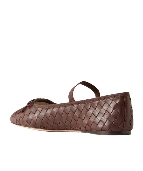 LOEFFLER RANDALL Woven Leather Ballet Flats