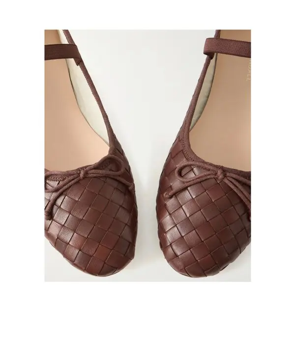 LOEFFLER RANDALL Woven Leather Ballet Flats