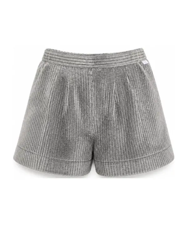 IL GUFO Glitter-effect Elasticated Waistband Shorts