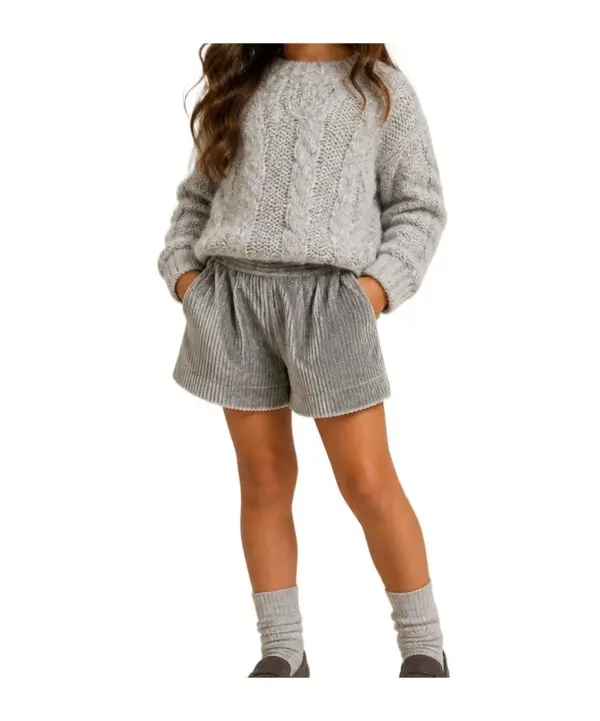 IL GUFO Glitter-effect Elasticated Waistband Shorts