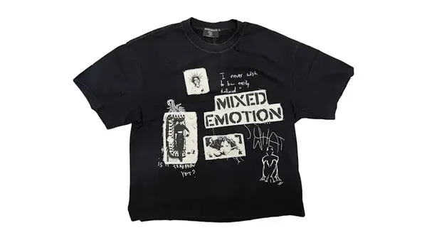 Mixed Emotion Stamped Tee Shirt