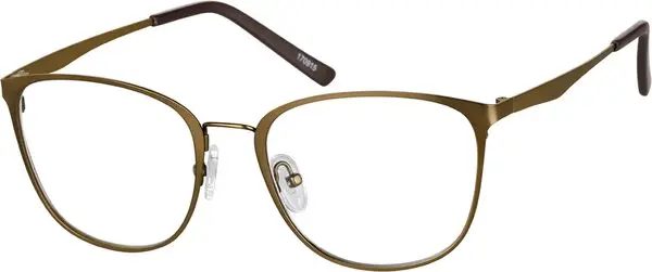 Zenni Square Glasses Flex Titanium Full Rim Frame