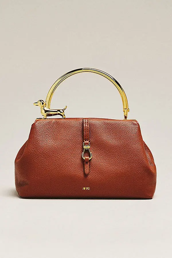 Jw Pei Bruna Dachshund Metal Top Handle Satchel