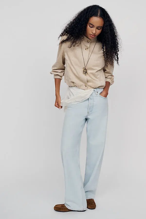 DOLAN LEFT COAST Funnel-neck Bubble-hem Jacket