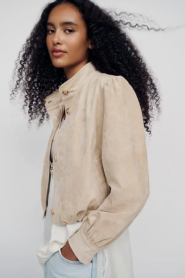 DOLAN LEFT COAST Funnel-neck Bubble-hem Jacket