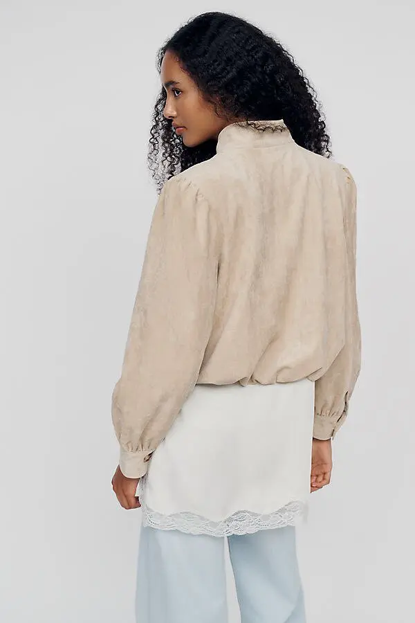 DOLAN LEFT COAST Funnel-neck Bubble-hem Jacket