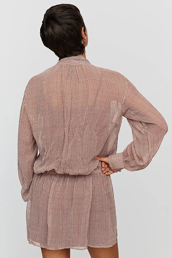 Anthropologie Tie-neck Mini Dress