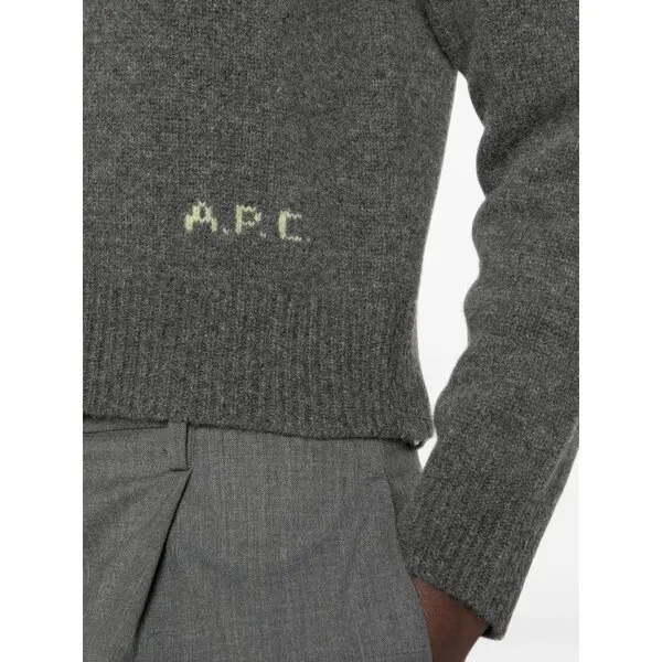 A.p.c. Grey Knitwear Jumpers