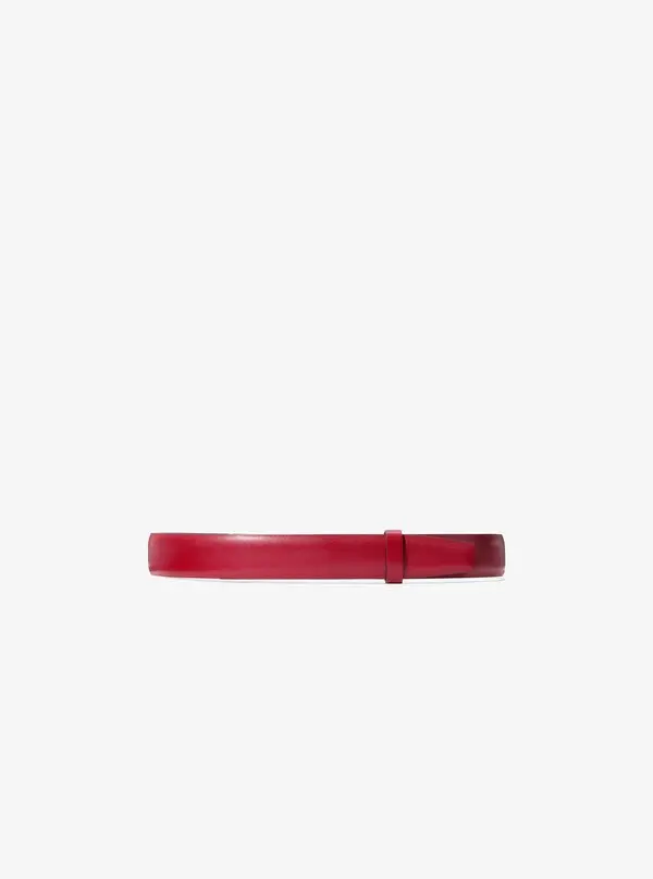 Michael Kors Alessandra Leather Belt - Red