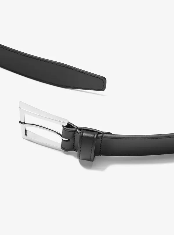 Michael Kors Elisabetta Leather Waist Belt - Black