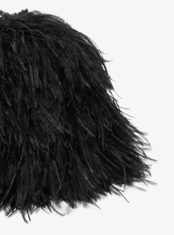 Michael Kors Hand-embroidered Ostritch Plume Bucket Hat In By