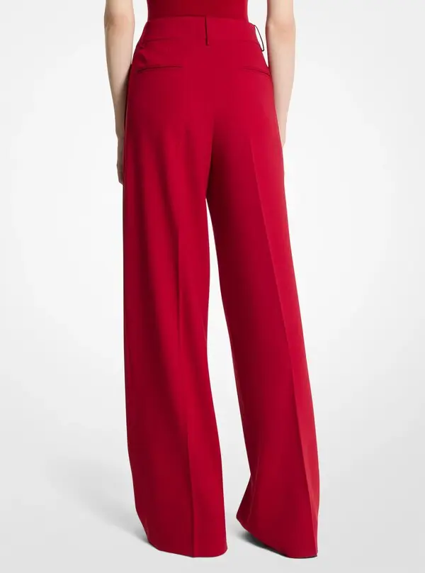 Michael Kors Stretch Wool Pleated Slouch Trousers In Size By - Red