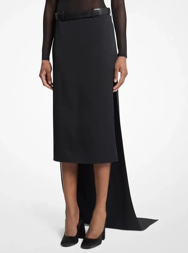 Michael Kors Satin Skirt With Train In Size By