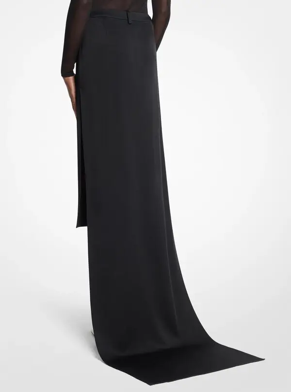 Michael Kors Satin Skirt With Train In Size By