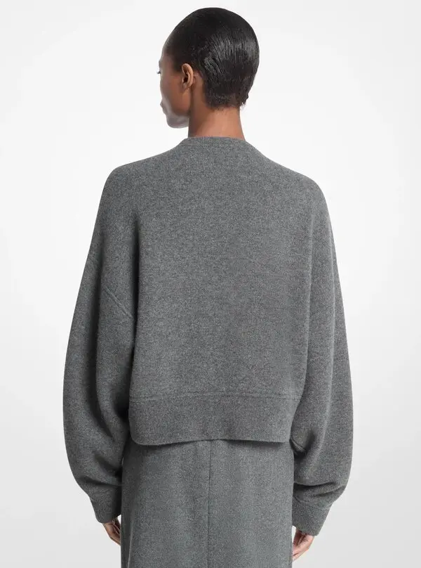 Michael Kors Drop Shoulder Cashmere Blend Sweater In Size By
