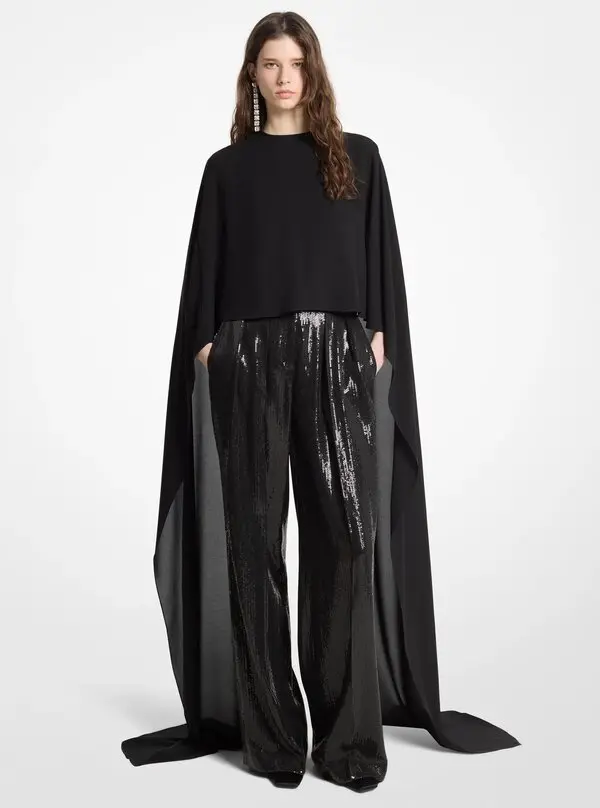 Michael Kors Silk Georgette Streamer Blouse