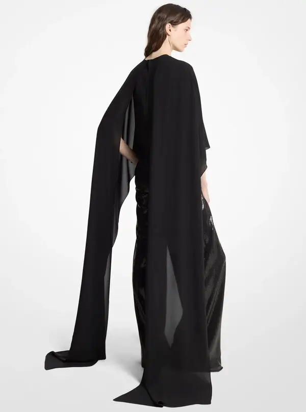 Michael Kors Silk Georgette Streamer Blouse