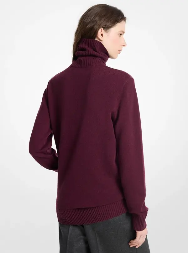 Michael Kors Joan Cashmere Turtleneck Sweater In Size By - Red