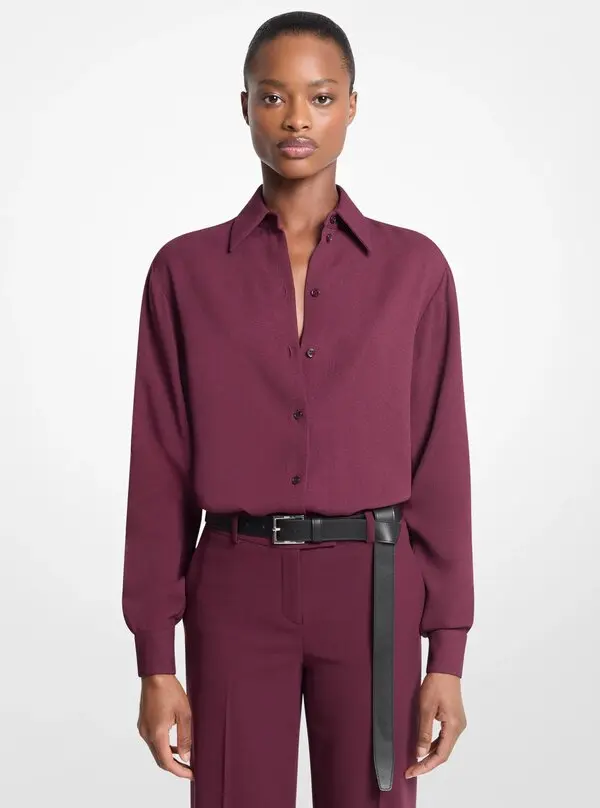 Michael Kors Katia Viscose Georgette Button Down Shirt