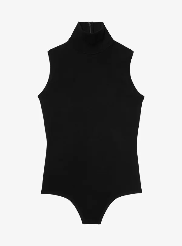 Michael Kors Stretch Viscose Knit Turtleneck Bodysuit