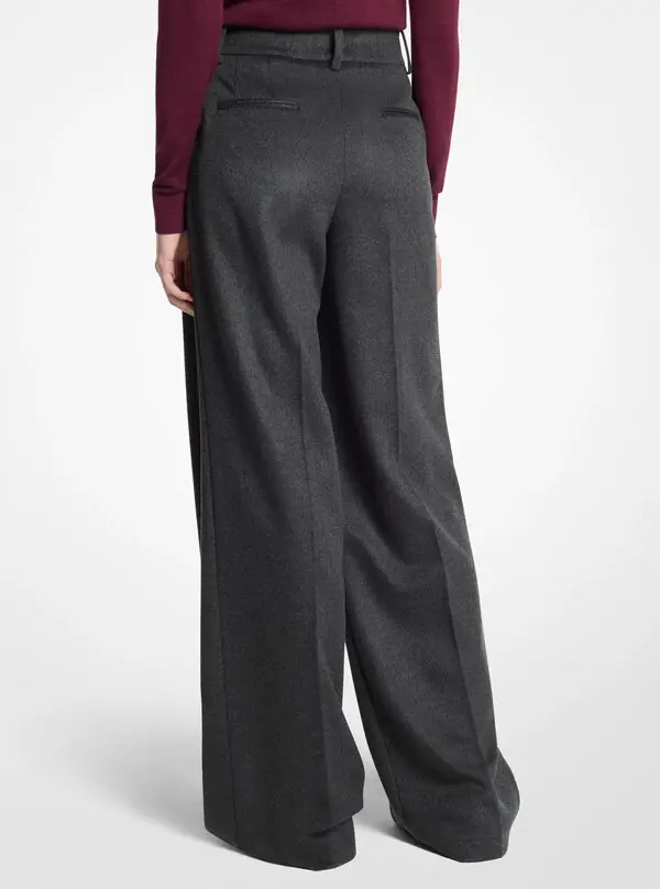 Michael Kors Cashmere Pleated Slouch Trousers In Size By