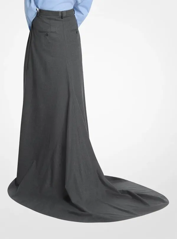 Michael Kors Stretch Wool Opera Trousers In Size By