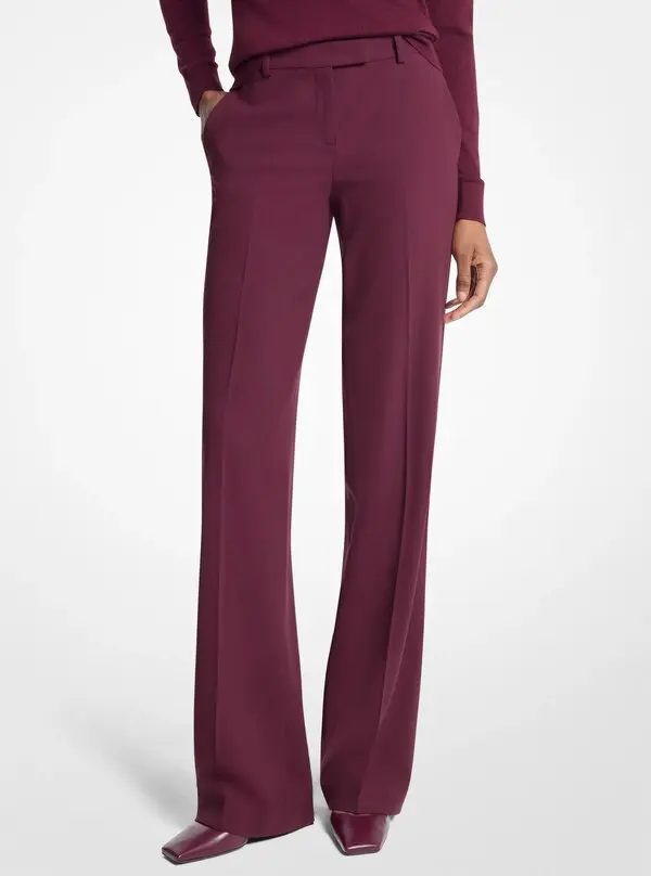 Michael Kors Camilla Stretch Wool Stovepipe Trousers In Size By - Red