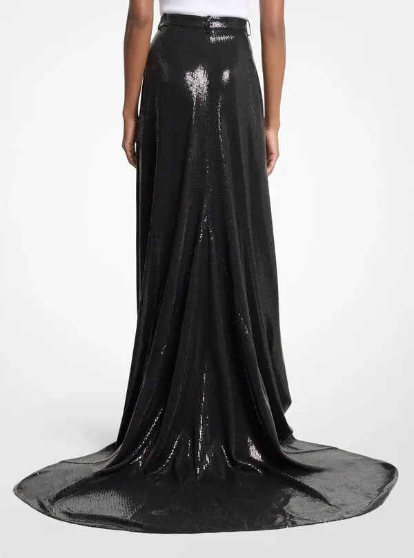 Michael Kors Sequined Crepe Opera Trousers In Size By