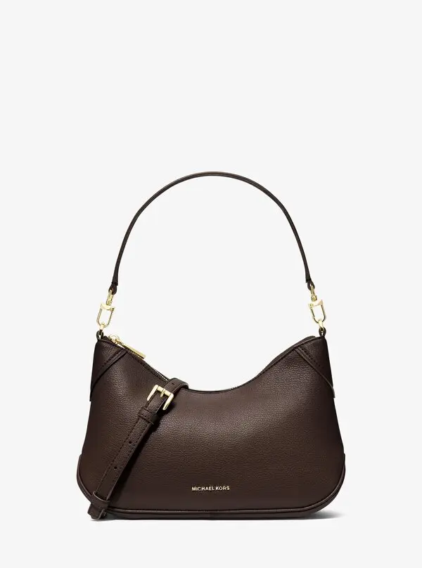 Michael Kors Jet Set Leather Convertible Crossbody Bag - Brown