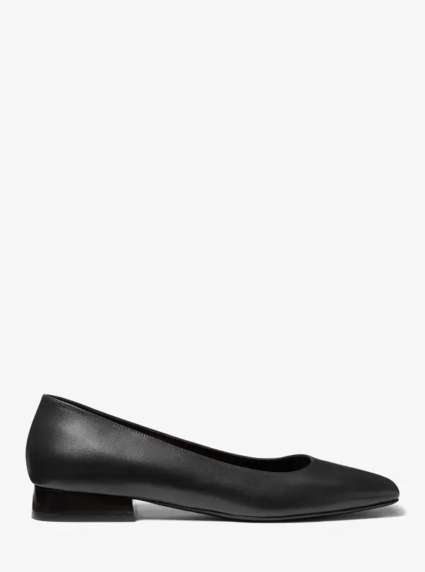 Michael Kors Isabella Leather Skimmer Flat - Black