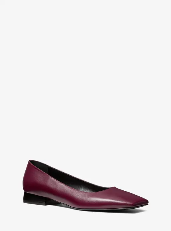Michael Kors Isabella Leather Skimmer Flat