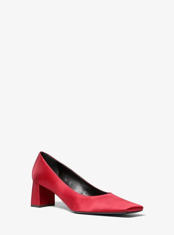 Michael Kors Maria Satin Pump In Size By - Red
